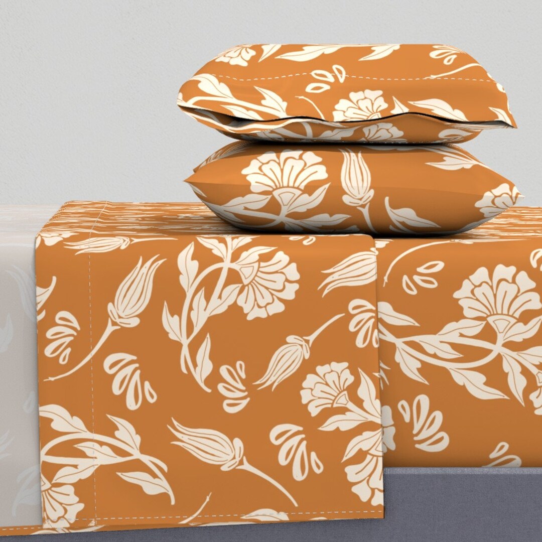 Boho Autumn Sheets Rustic Fall Floral by Mitalimdesigns Fall Floral ...