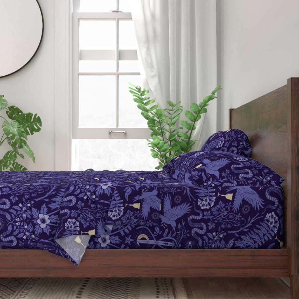 Dark Raven Sheets - Periwinkle Witch Garden by Misentangledvision ...