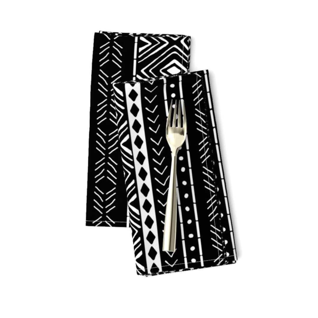 Tribal Dinner Napkins Set of 2 - Africa African Mud Cloth Afrocentric ...