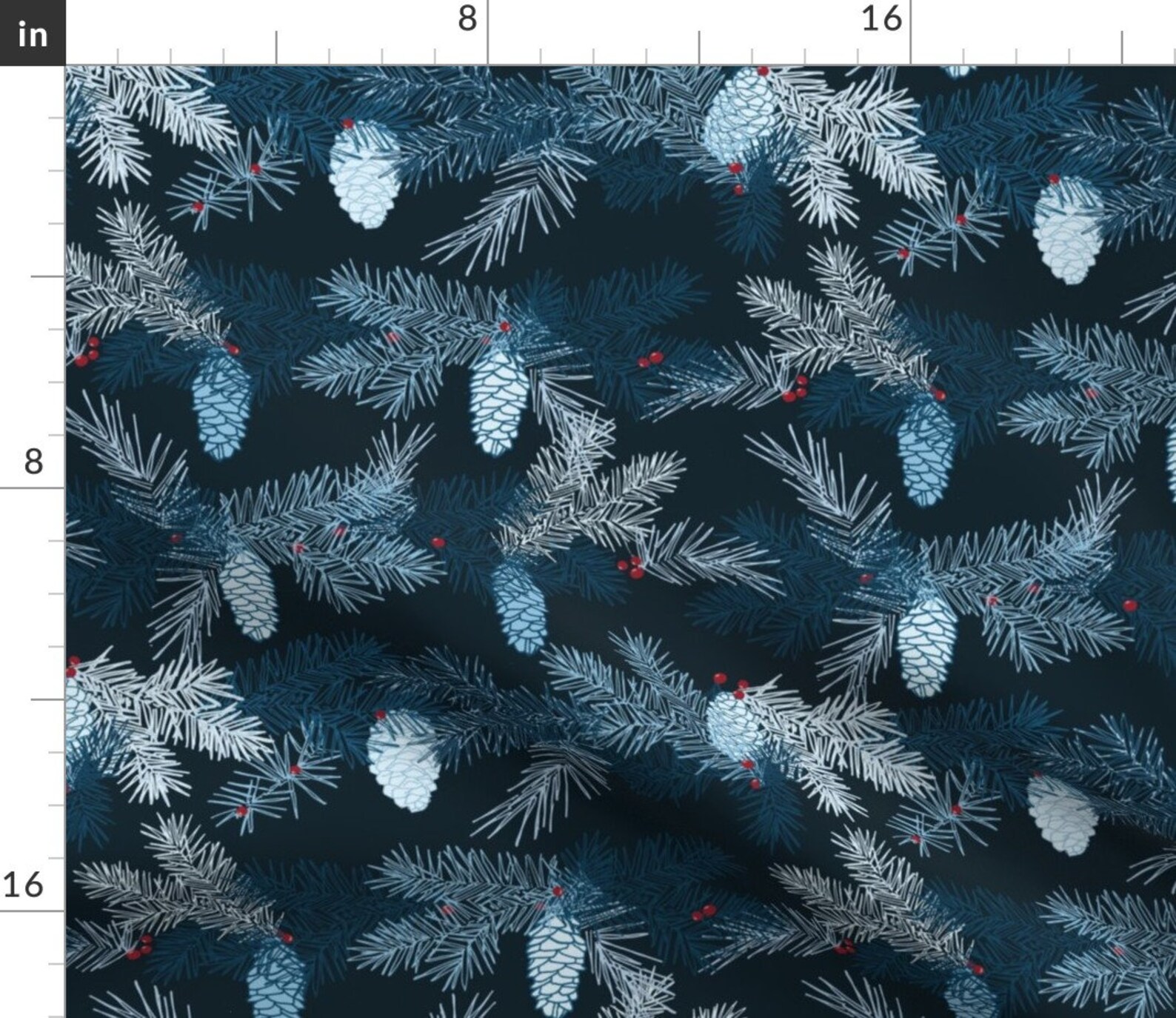 Christmas Throw Pillow Winter Pines by Nestboxstudio - Etsy