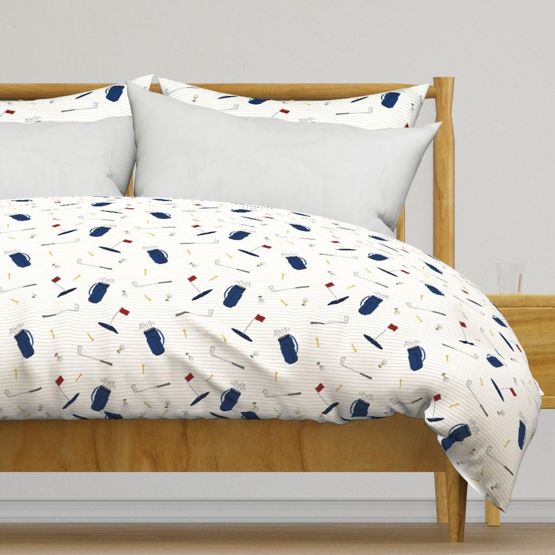 Golfer Bedding - Tee Time by Littlearrowdesign - Golf Tee off Golf Tee ...