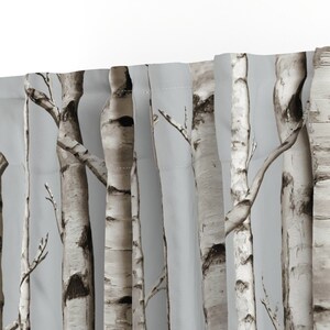 Birch Tree Curtain Panel - Birch Grove in Whitestone by ...