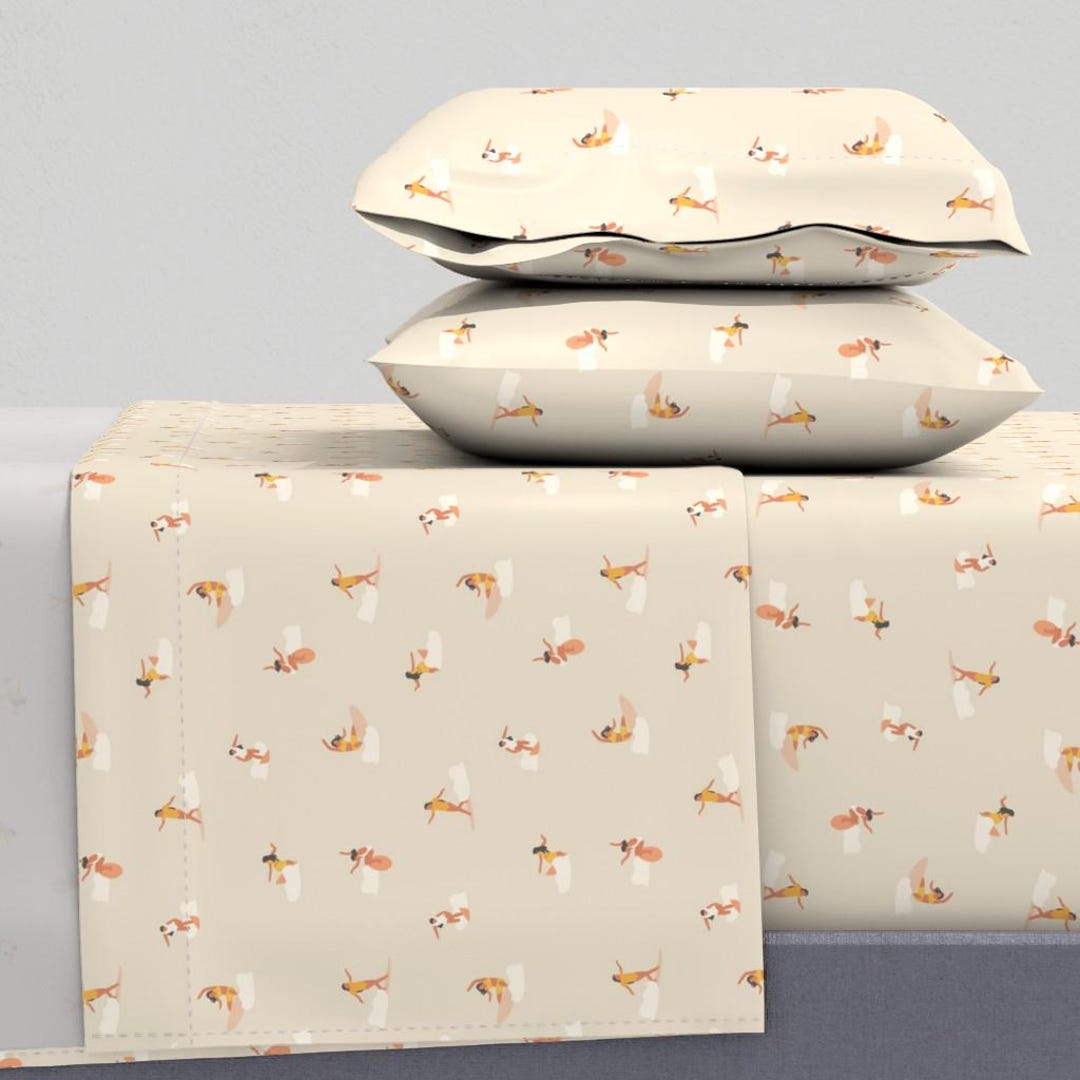 Surfer Girl Sheets - Surf Girls by Malikabuttinger - Boho Neutral Surf ...