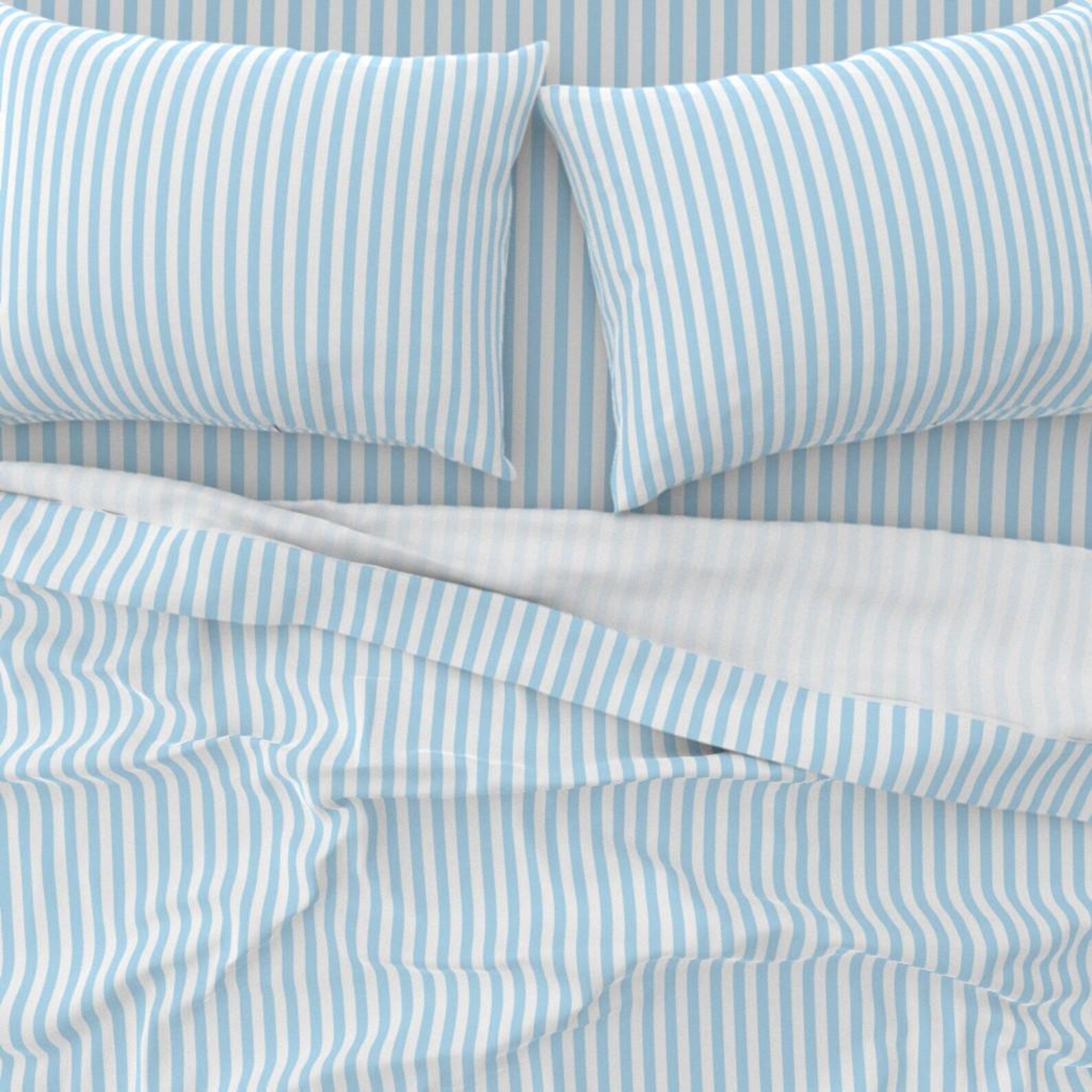 Baby Blue Stripe Sheets - Light Blue Stripe by Littlemisscrow - Pastel ...