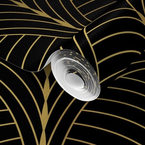 Art Deco Scallops Non-pasted Wallpaper Art Nouveau 1920s Inspired - Art ...
