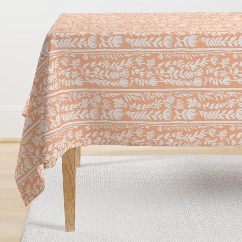 Peach Tablecloth - Etsy