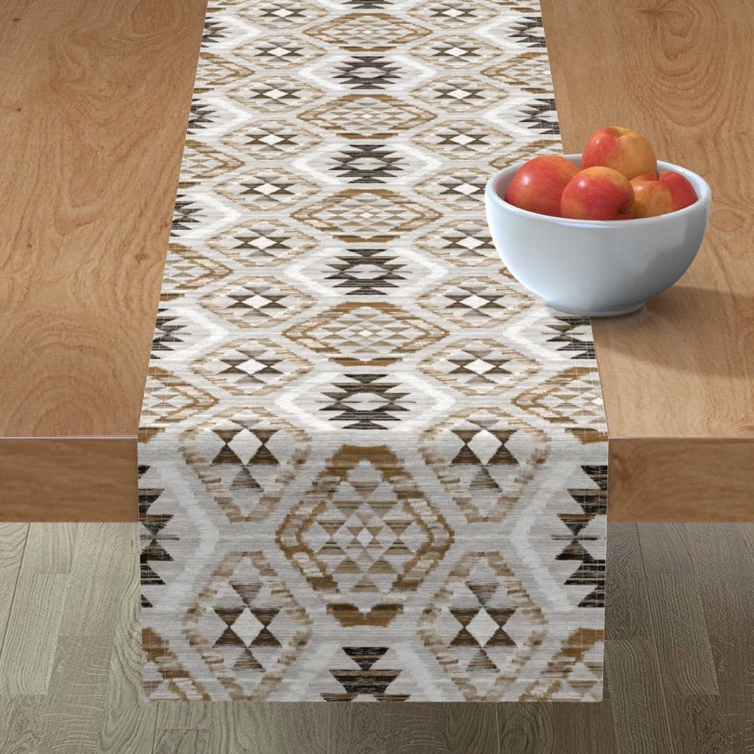 Neutral Kilim Table Runner Woven Textured Kilim by Micklyn - Etsy