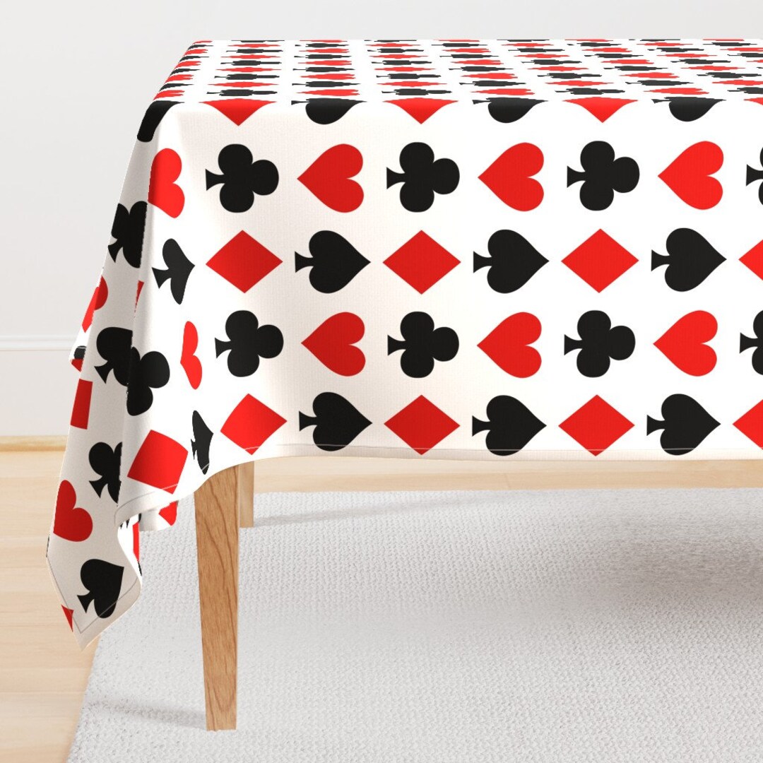 Poker Tablecloth Card Suits Large by Thinlinetextiles Casino Card Game ...