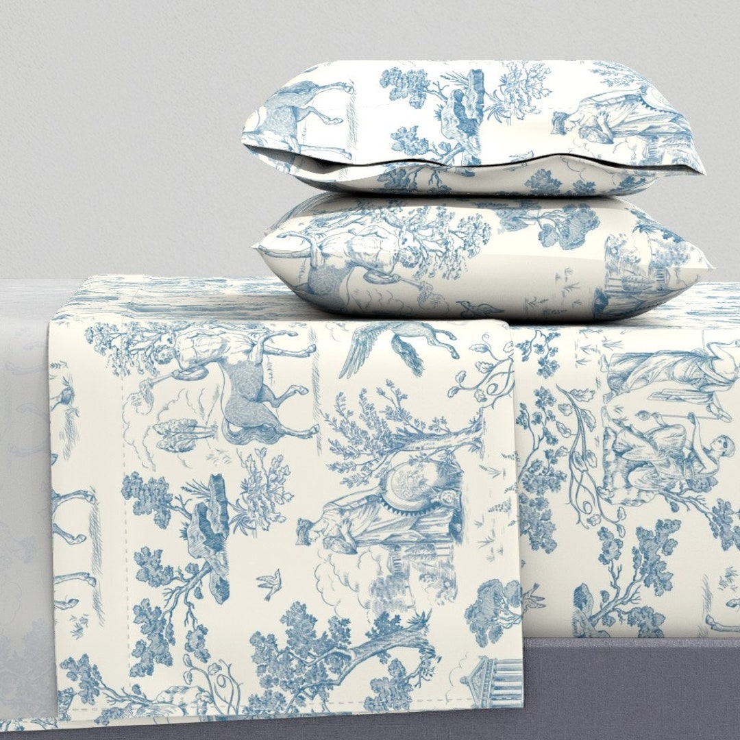 Ancient Greece Sheets Greek Mythology Toile Blue by Vinpauld Mythical ...