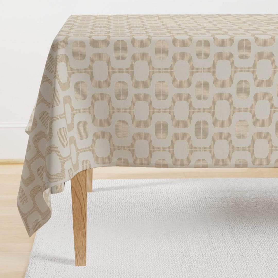 Mid Century Modern Tablecloth - Neutral Mid Century by Onesweetorange ...