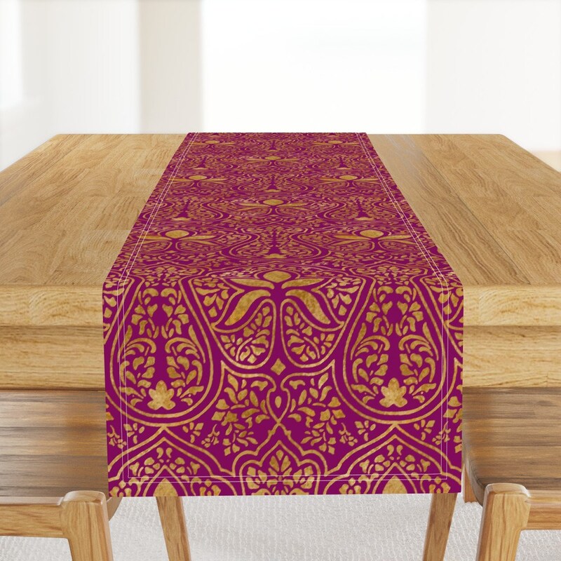 Purple Table Runner - Etsy