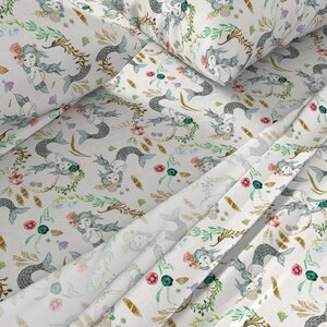 Mermaid Sheets Atlantis Mermaids white by Nouveau_bohemian Whimsical ...