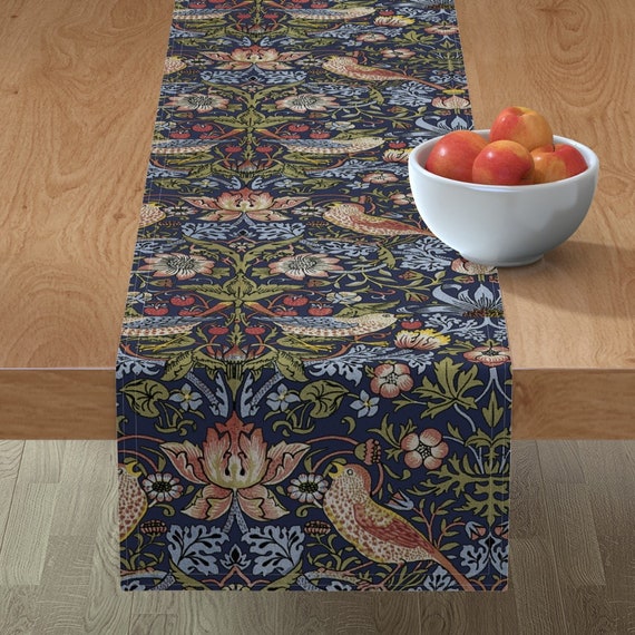 Victorian Table Runner Strawberry Thief Large by | Etsy