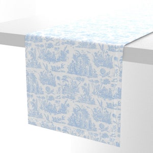 Baby Blue Toile Table Runner - Marseilles Toile by Peacoquettedesigns ...
