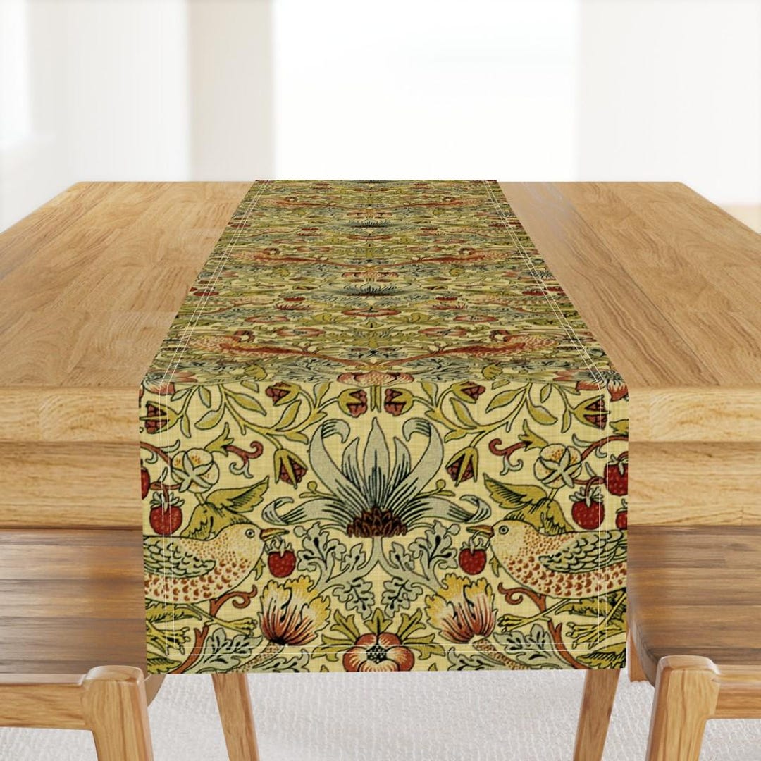 Victorian Table Runner - Strawberry Thief by Peacoquettedesigns - Vines ...