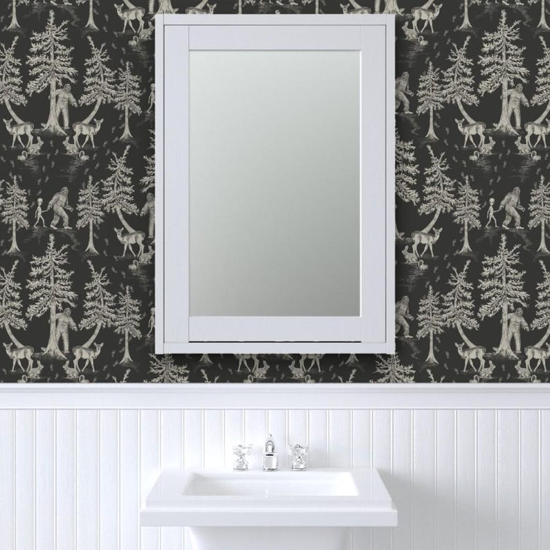 Sasquatch Non-pasted Wallpaper Cryptids Charcoal Gray Aliens - Bigfoot ...