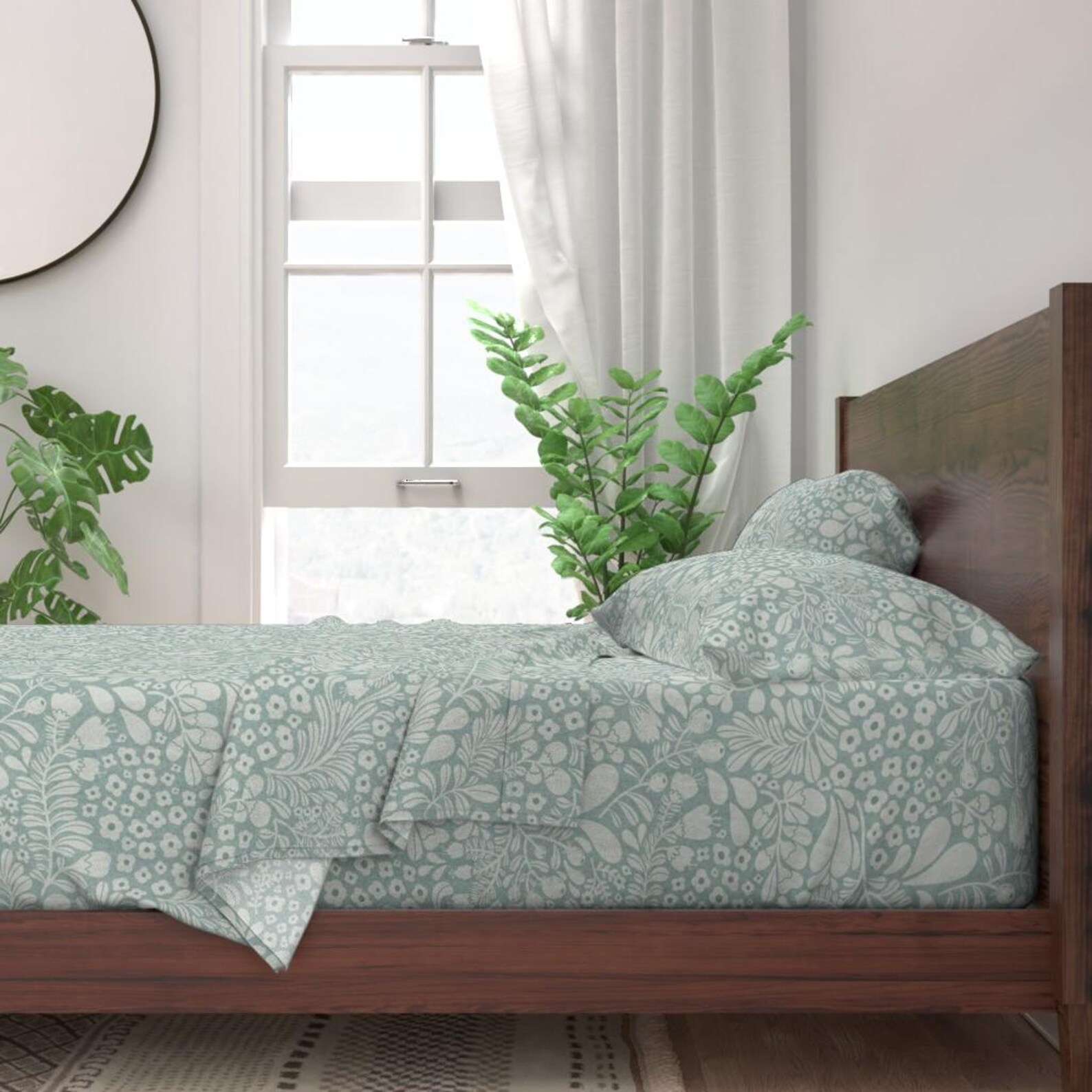 Calm Botanical Sheets - Serene Flowing Flowers by Leahnicoledesigns ...