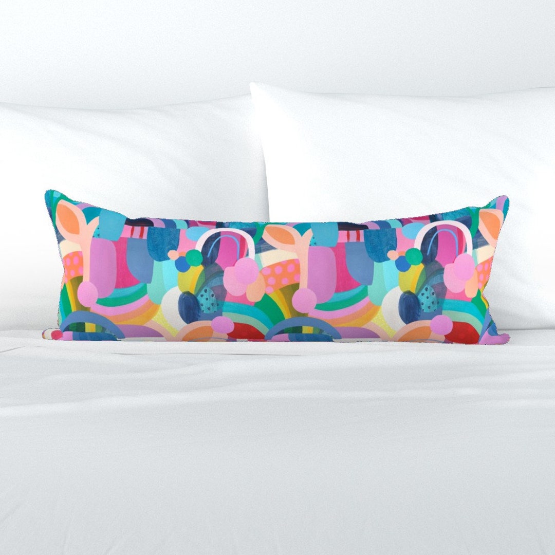 Abstract Art XL Lumbar Pillow Sing A Rainbow by Elephantandrose ...