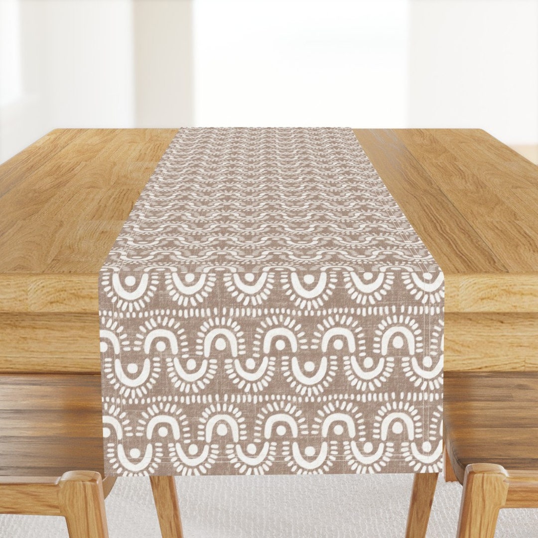 Boho Sun Table Runner - Sun Quest by Scarlet_soleil - Earthy Neutral ...