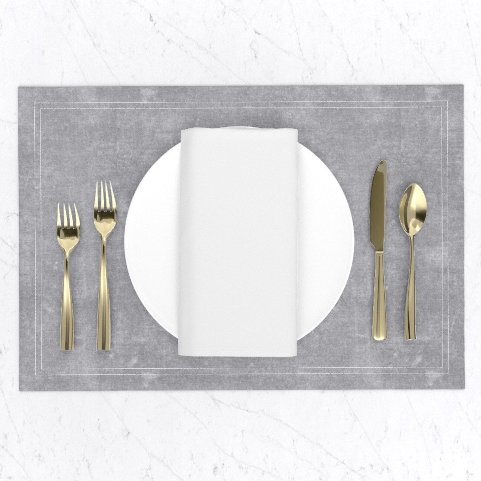 Distressed Pale Gray Placemats set of 2 Solid Grey by - Etsy