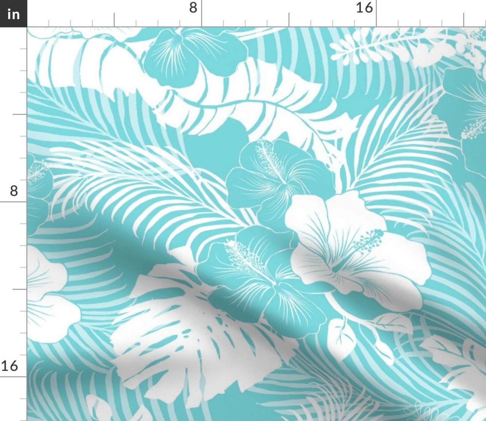 Tropical Sheets Aloha Nui Light Turquoise by Kadyson Blue - Etsy