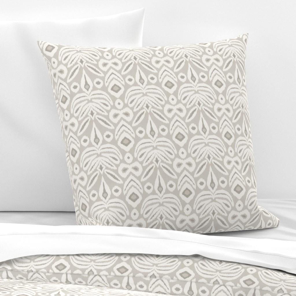 Neutral Ikat Bedding - Grey Ikat by Danika_herrick - Tropical Coastal ...