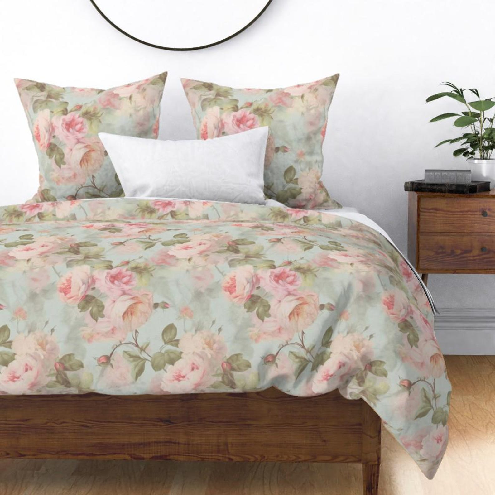 Watercolor Bedding - Vintage Rose by Maria_marinova - Roses Botanical ...