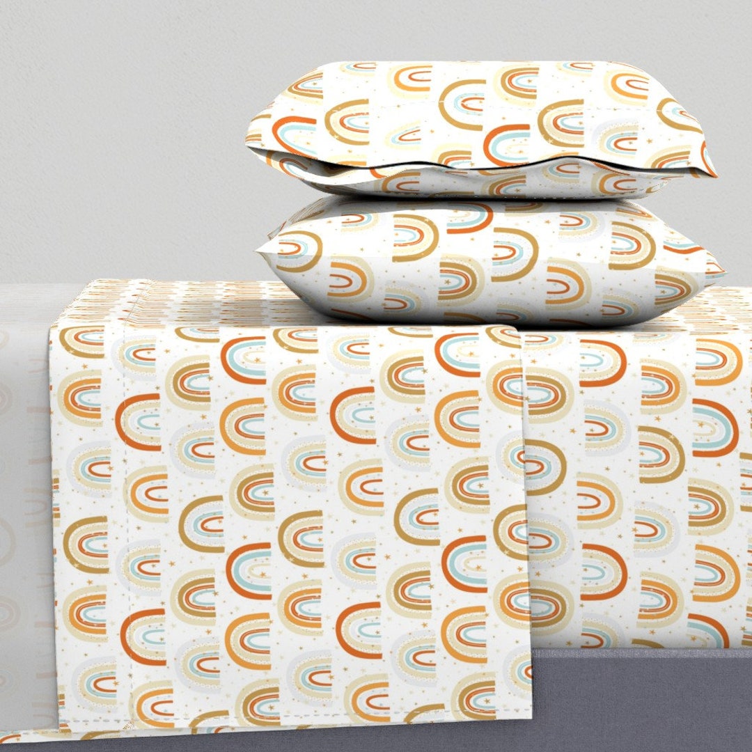 Warm Rainbows Sheets Rainbows on A Sunny Day by Aliwilkinsondesigns ...