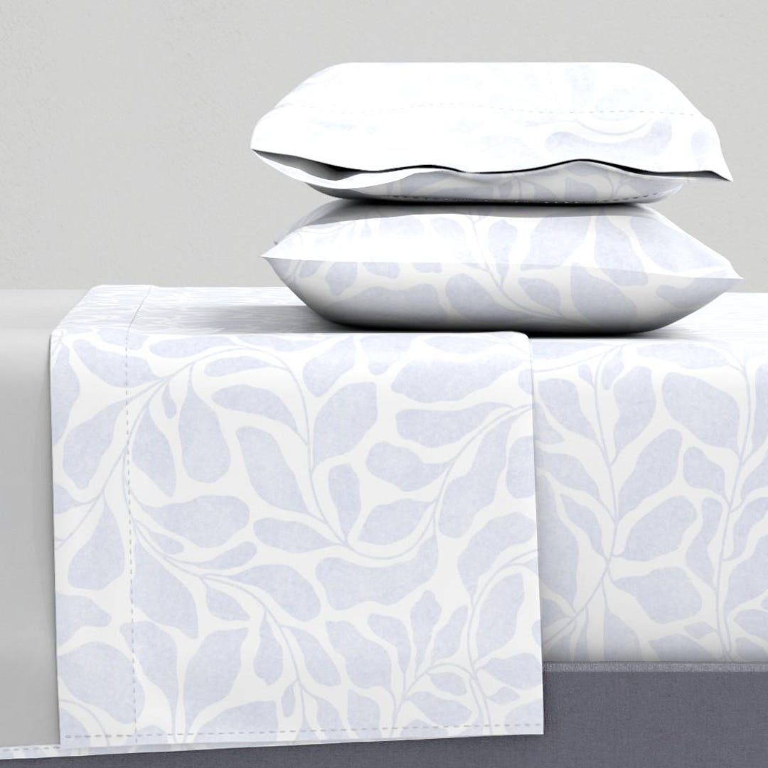 Serene Botanical Sheets - Minimalist Leaves by Arteyve - Coastal Leaves ...