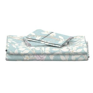Peony Chinoiserie Sheets - Elsie's Garden Blue by Danika_herrick ...