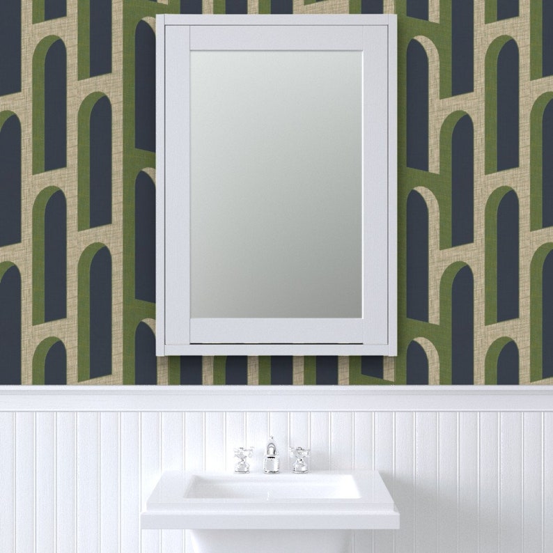 Modern Abstract Non-pasted Wallpaper Architecture Bridge Arches Roman ...