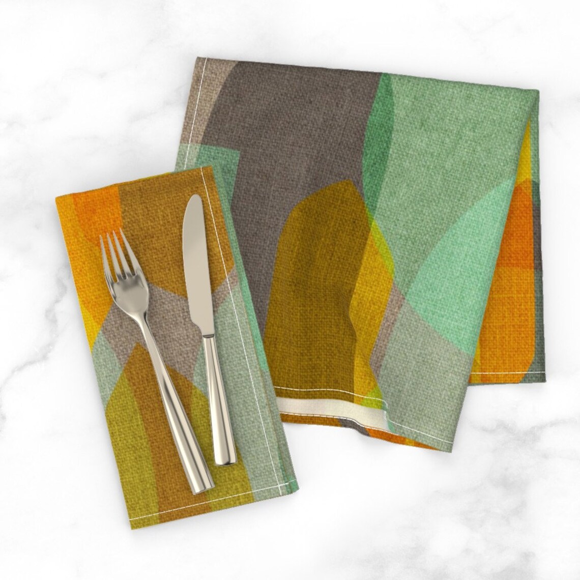 Mid Century Modern Dinner Napkins set of 2 Mid Century - Etsy