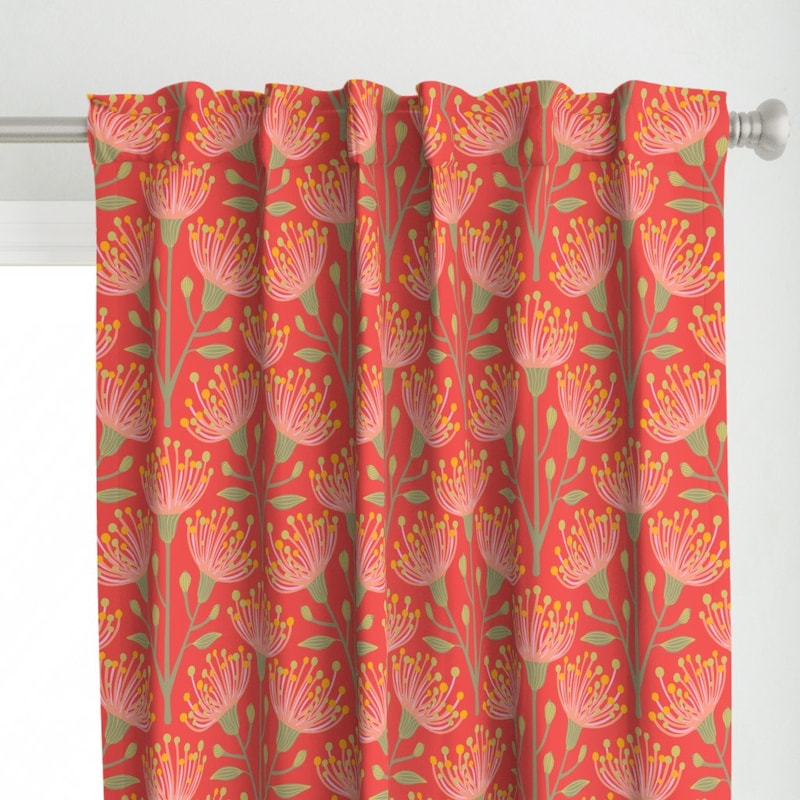 Coral Curtains - Etsy