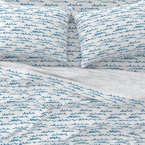 Coastal Sheets - Ocean Waves by Houseintheorchard - Watercolor Ocean ...