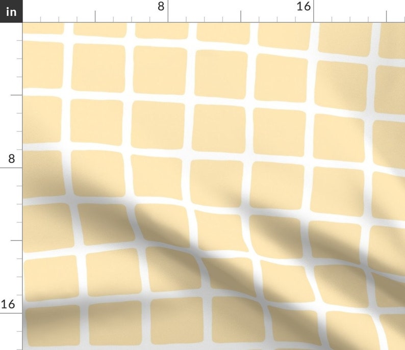 Yellow Check Grid Lumbar Pillow - Pastel Yellow White Rectangle Accent ...