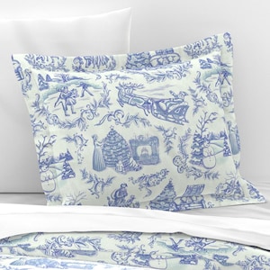 Santa Claus Bedding - Christmas Toile in Blue by Aaron_gallen - Holiday ...