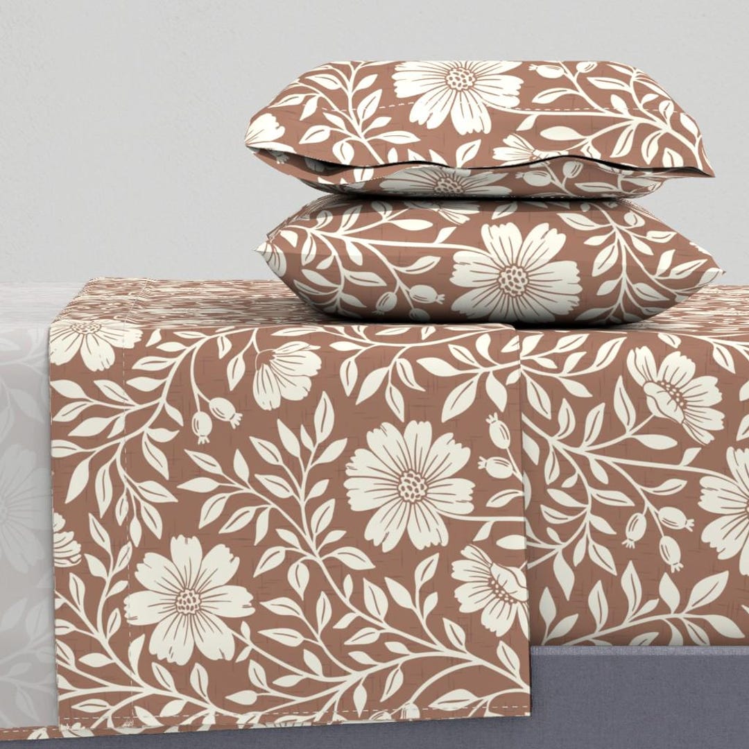 Rustic Farmhouse Sheets - Cabincore Floral by Little_forest_atelier ...
