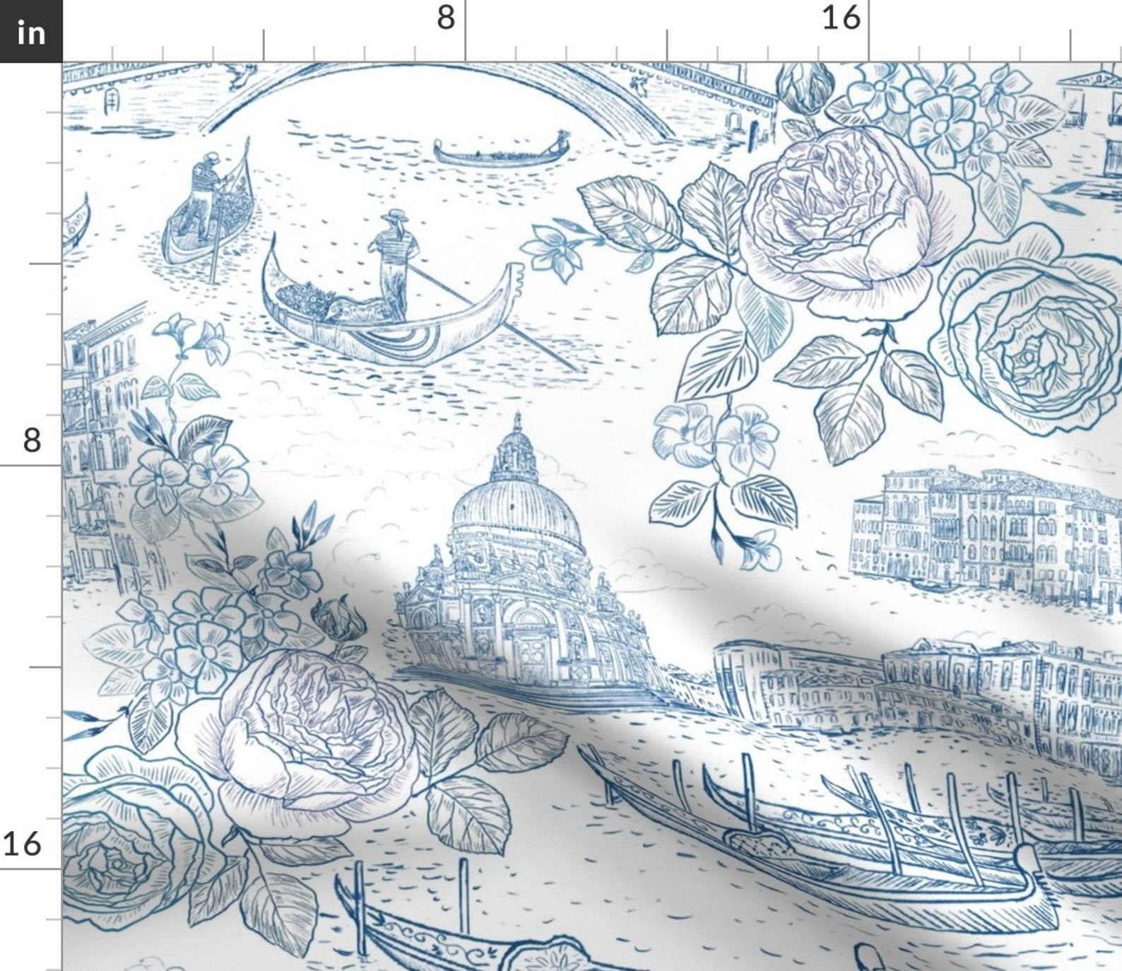 Venice Toile Sheets Blue Toile De Venezia by Helenpdesigns | Etsy