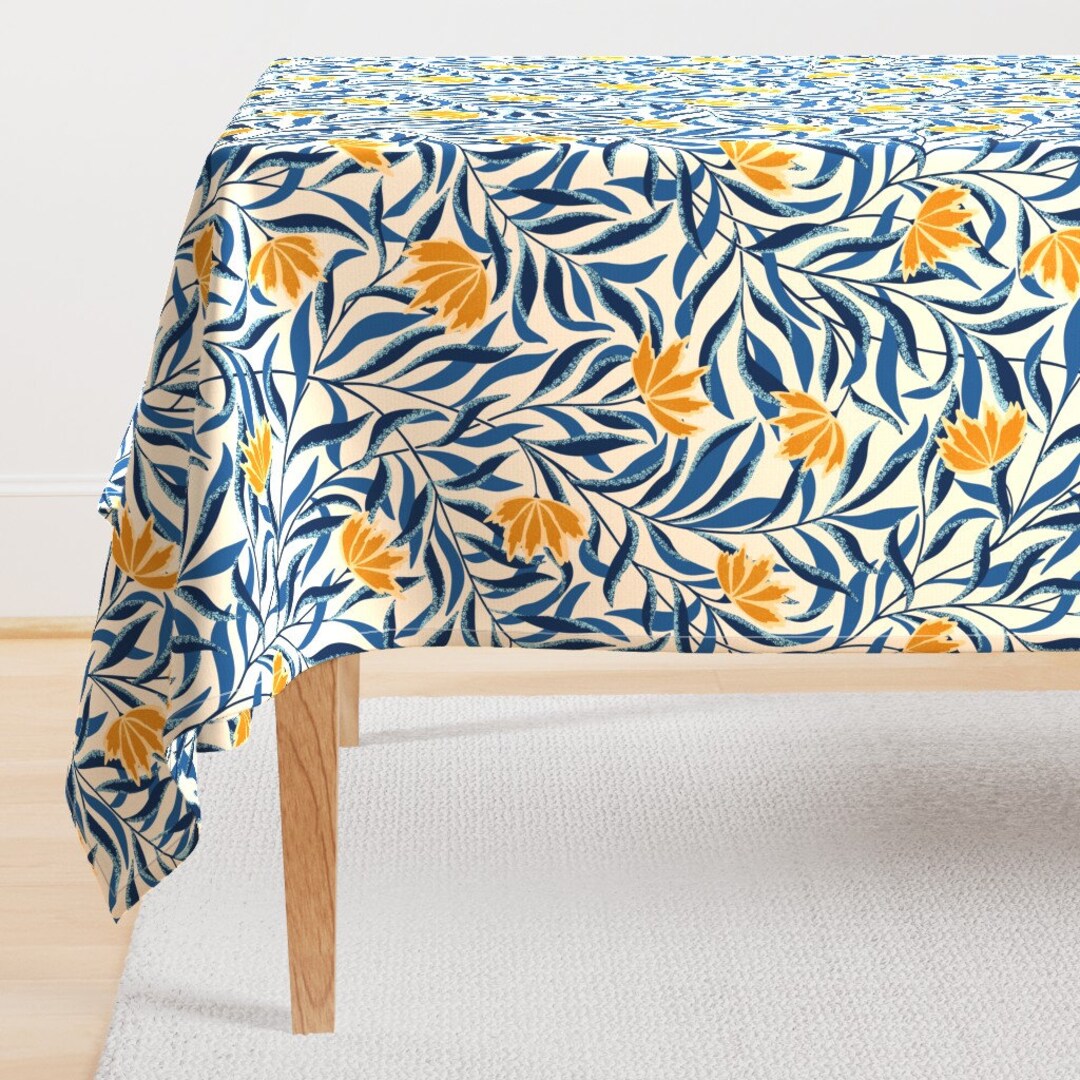 Vintage Cottagecore Tablecloth Climbing Floral by Denesannadesign ...