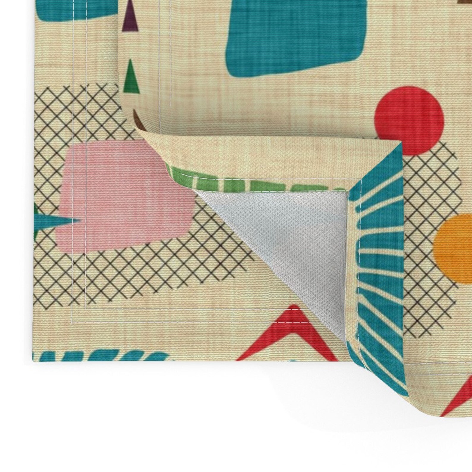 Retro Mod Placemats set of 2 1950s Atomic Pattern by | Etsy