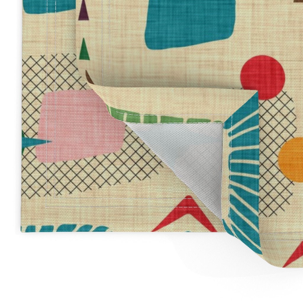 Retro Mod Placemats set of 2 1950s Atomic Pattern by | Etsy