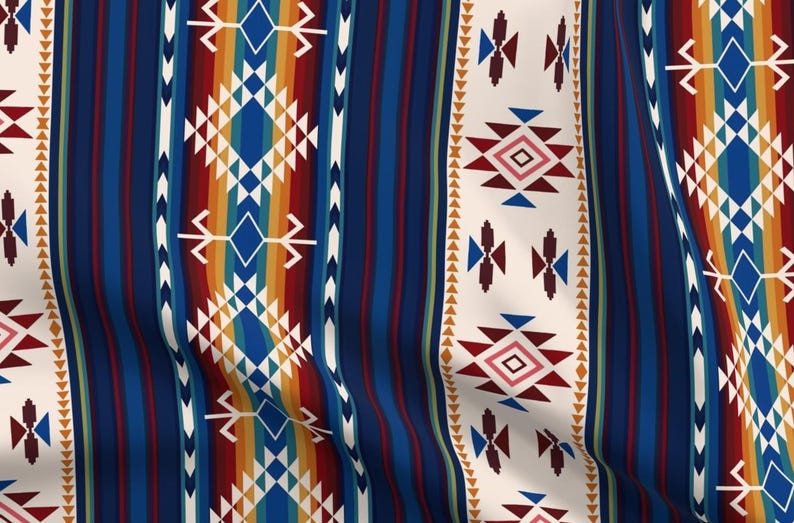 Western Bold Stripe Sheets - Native American Stripes by Capricornsun ...