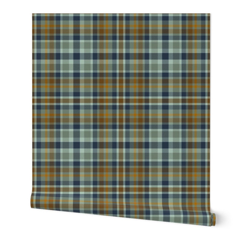 Rustic Plaid Commercial Grade Wallpaper Plaid Alpine by - Etsy