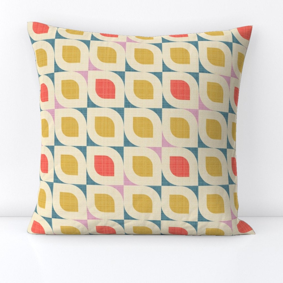 Mid Century Petals Throw Pillow - Minimalist Pods by Angela_sims ...