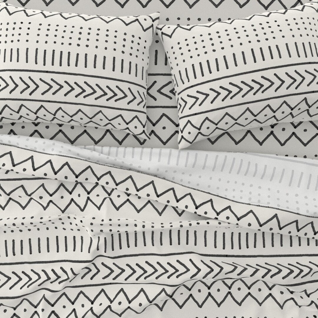 African Sheets Mudcloth Cream by Curious_nook Geometric - Etsy