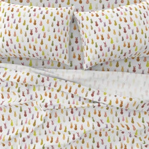Boho Neutral Bunny Sheets - Spring Bunnies by Theartwerks - Easter ...