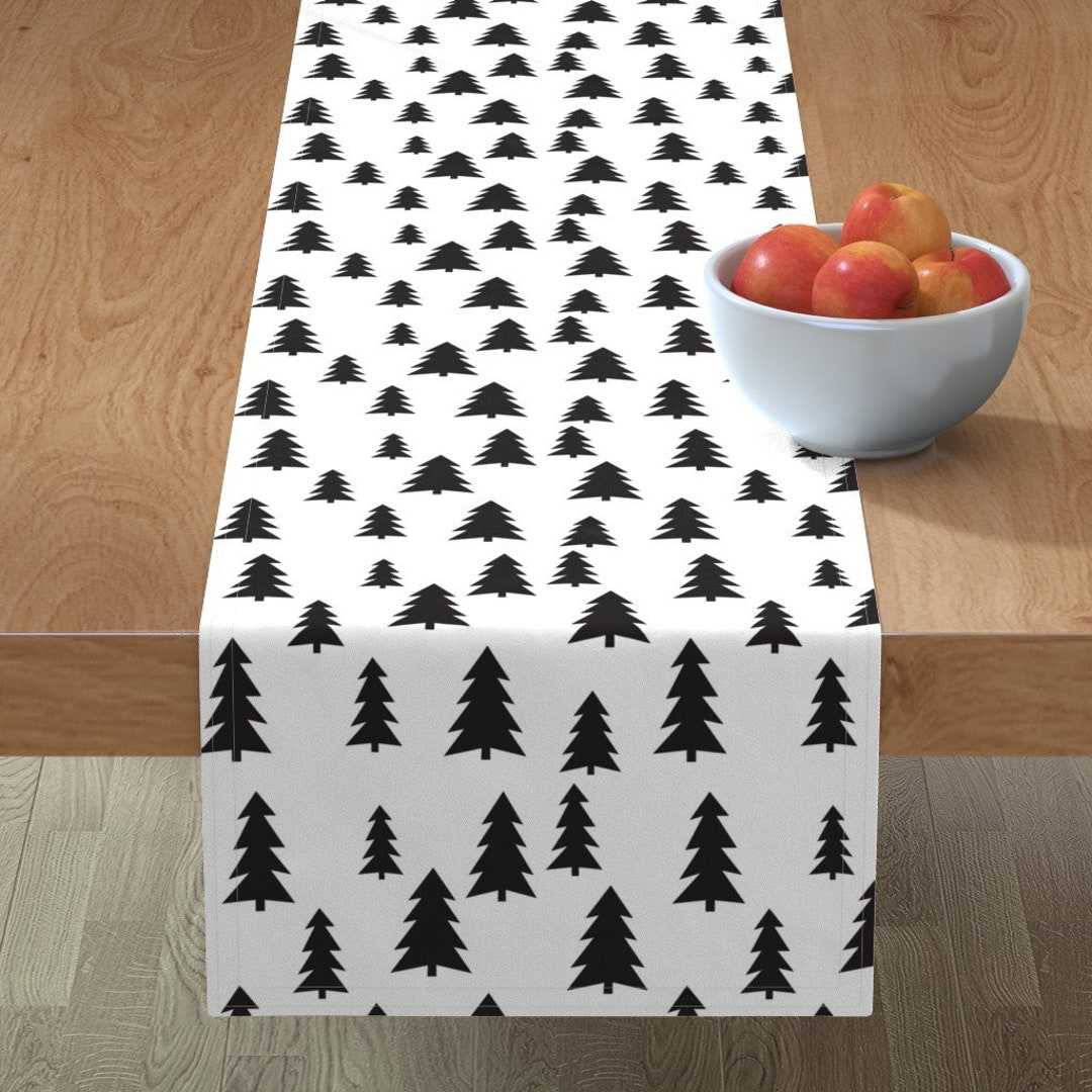Christmas Tree Table Runner Forest Tree Simple by - Etsy