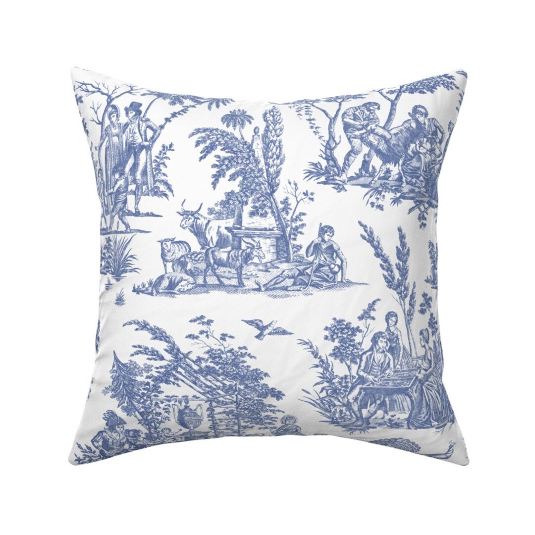 Toile Throw Pillow Toile by Peacoquettedesigns French - Etsy