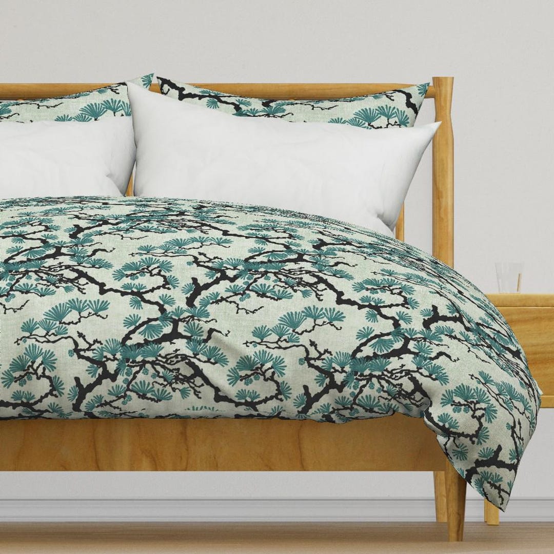 Vintage Chinoiserie Bedding - Japanese Pine Tree by Perrinphilippa ...