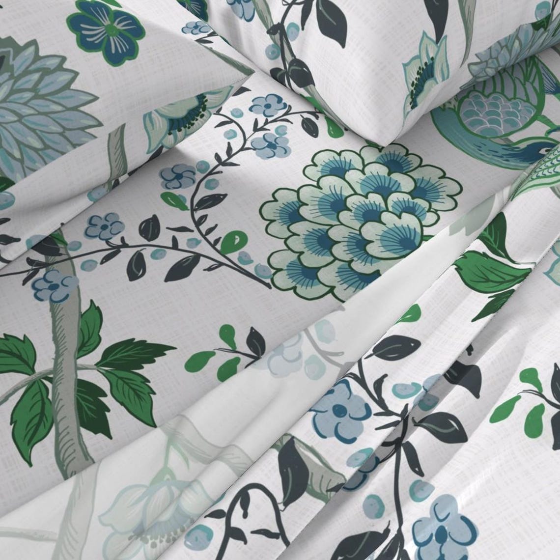 Traditional Sheets - Chinoiserie Peacock by Chrissyink - Chinoiserie ...